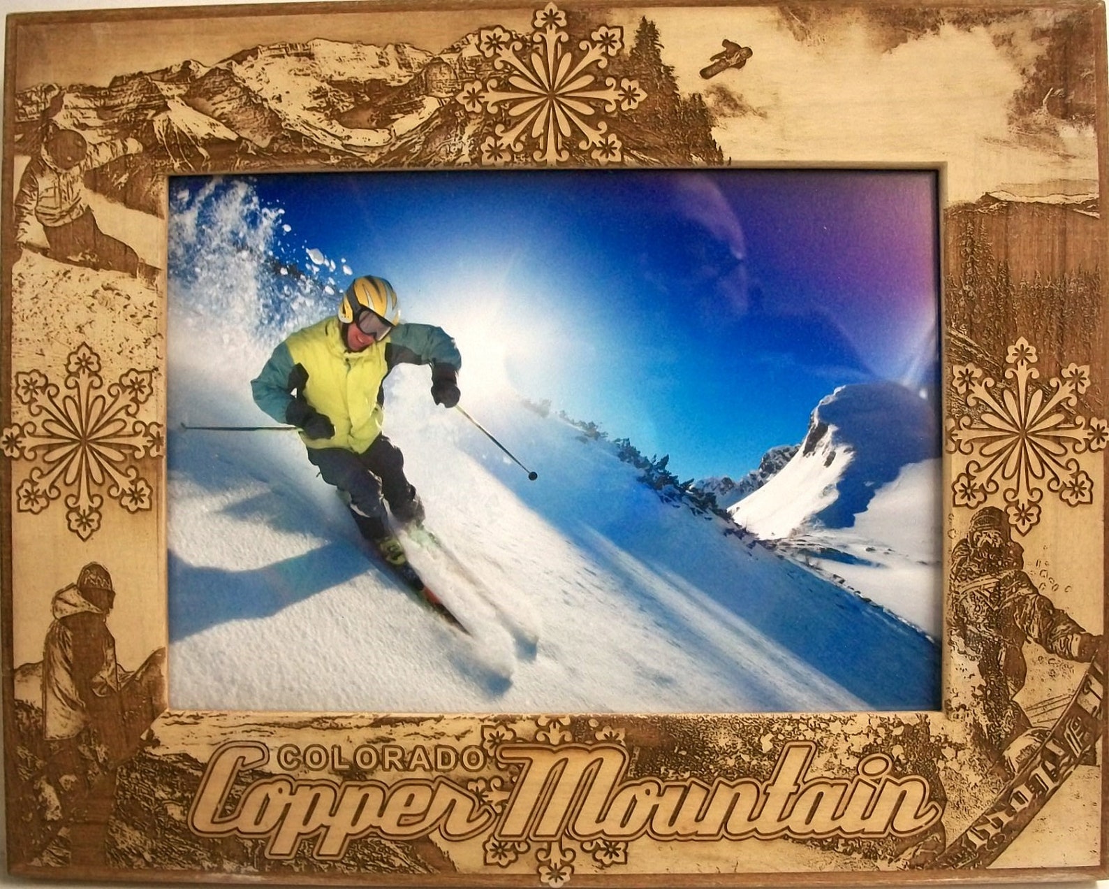 Copper Mountain Colorado Laser Engraved Wood Picture Frame | Etsy