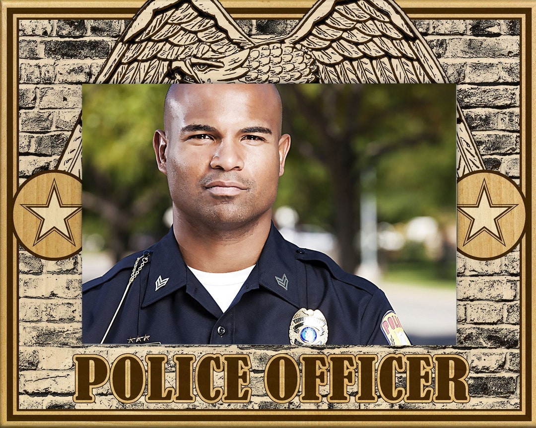 Police Officer Laser Engraved Wood Picture Frame - Etsy