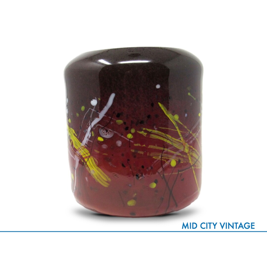 Glass Hurricane Lantern by VIZ Glass Co of New Zealand 1990s Large ...