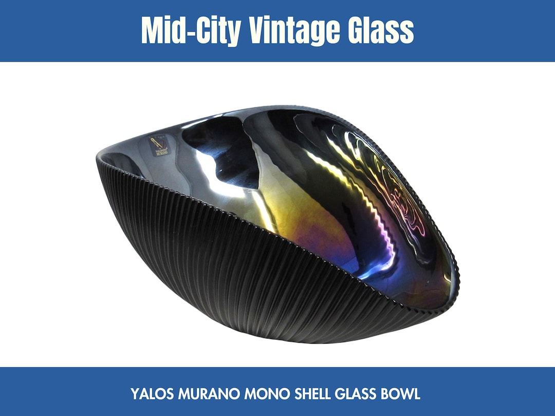 Decorative Murano Glass Bowl, Yalos Murano mono Shell Bowl, Glass ...