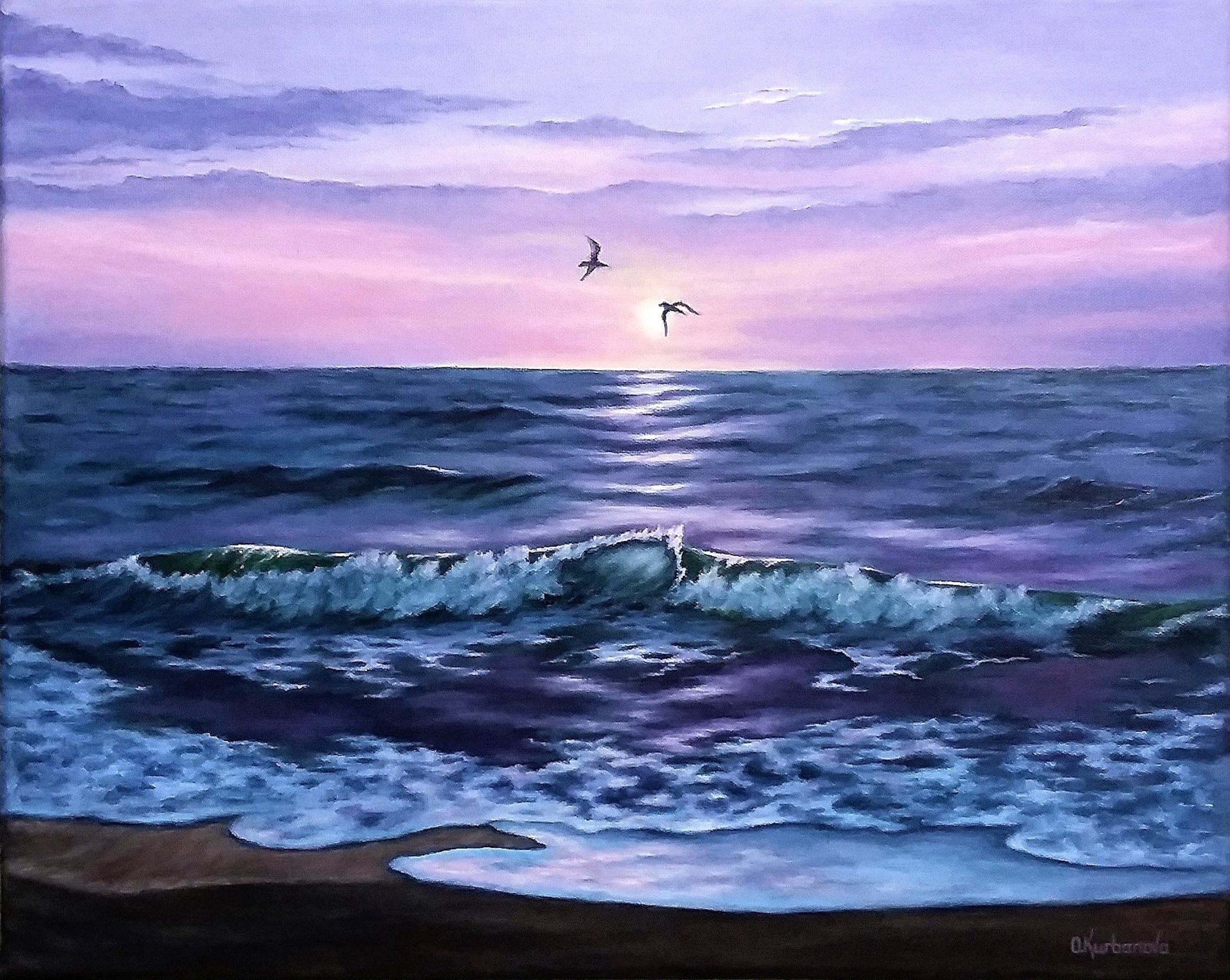 Purple Beach Sunset Tumblr