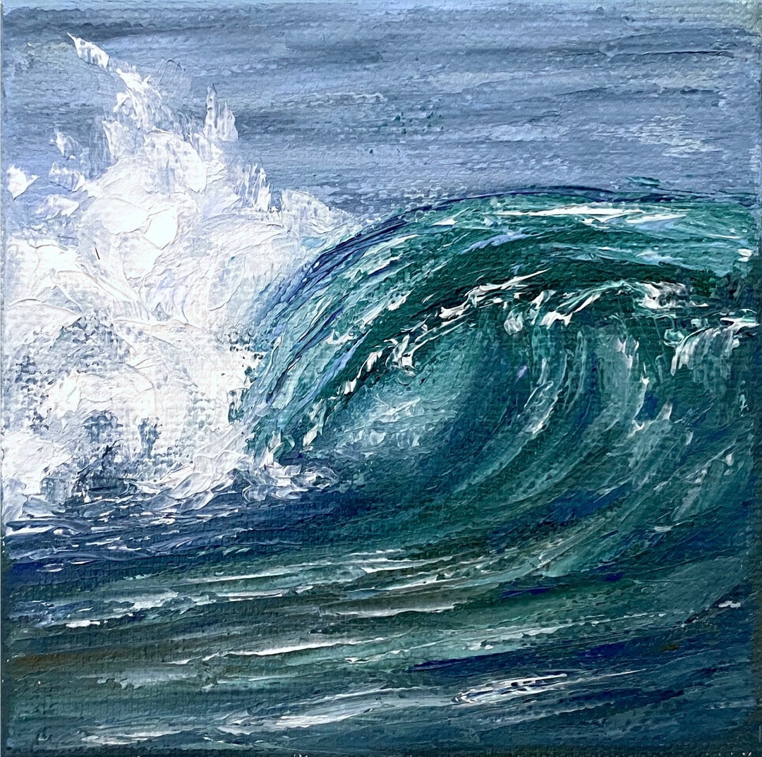 Wave Painting Impasto Seascape Original Art Ocean Wave Oil Painting ...