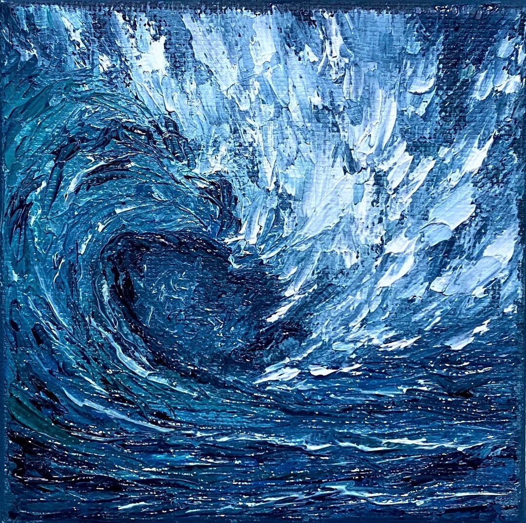 Wave Painting Impasto Seascape Original Art Ocean Wave Oil Painting ...