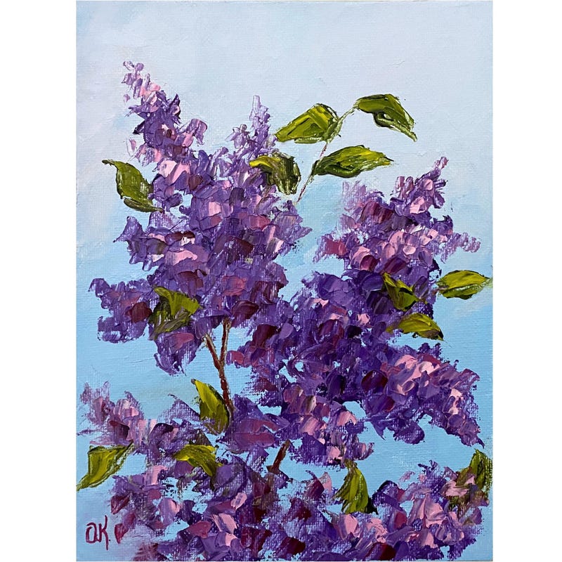 Lilac Abstract Art - Etsy