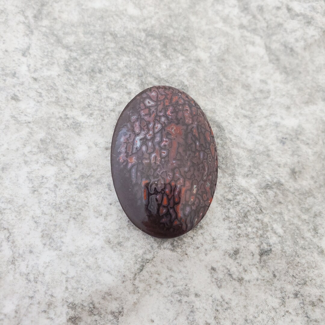Dinosaur Bone Gembone Cabochon, Designer Cabochon, Hand Cut, Oval Shape ...