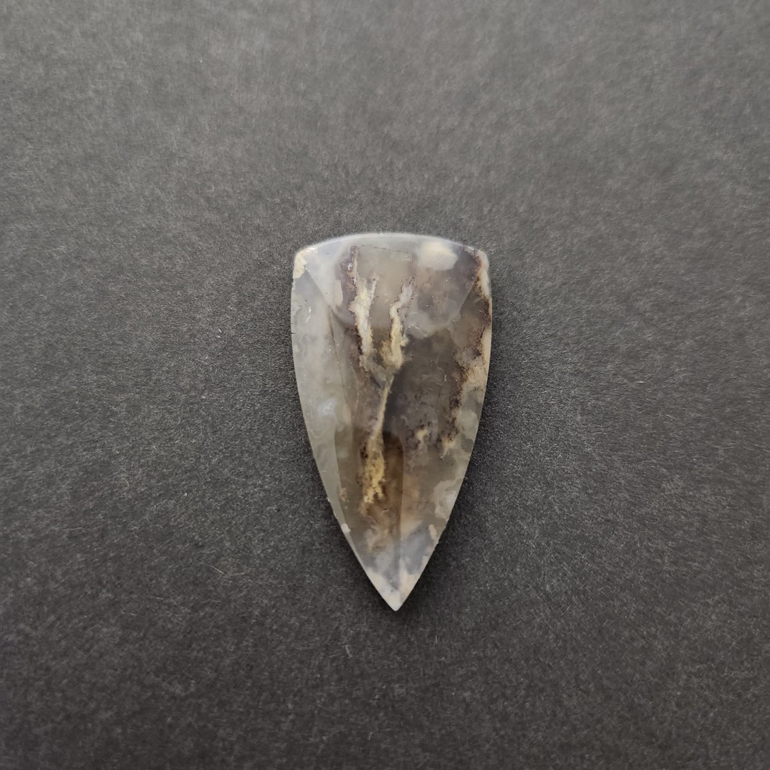 Graveyard Point Plume Agate Cabochon, Designer Cabochon, Hand Cut ...