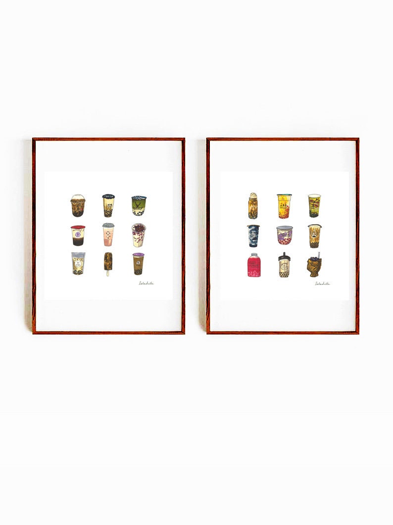 Drinks Print Kitchen Wall Art Wall Artset Of 2 Wall Etsy