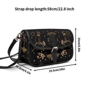 Egyptian Purse, Small Buckle Bag, Black Vegan Scarab Beetle Handbag ...