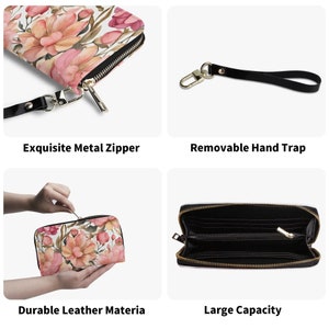 Elegant Pink Flower Handbag, Stella Satchel Purse, Vegan Leather ...