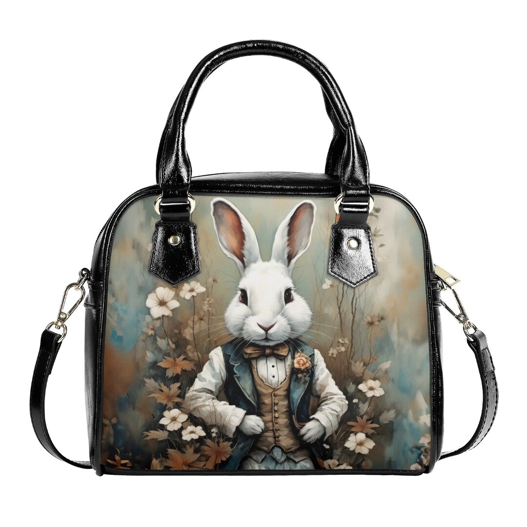 White Rabbit Purse, Alice in Wonderland Storybook Illustration Handbag ...