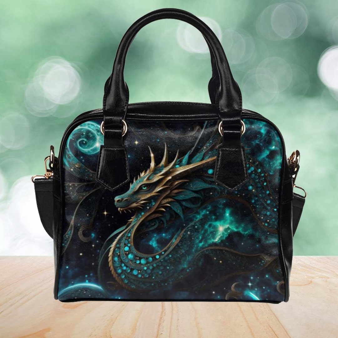 Emerald Green Dragon Purse, Shoulder Bag, Unusual Fantasy Gift, Womens ...