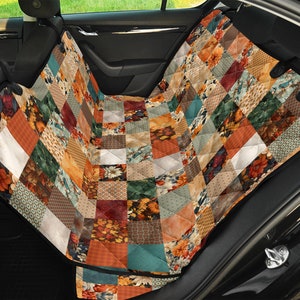 Boho Autumn Patchwork Pattern Car Back Covers Seat Pet Seat Protector ...