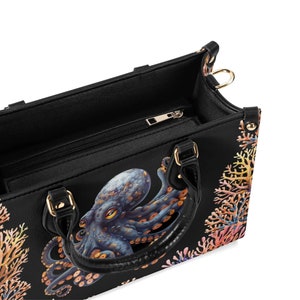 Blue Octopus Purse, Vegan Leather Hand Bag, Unique Goth Sea Creatures ...
