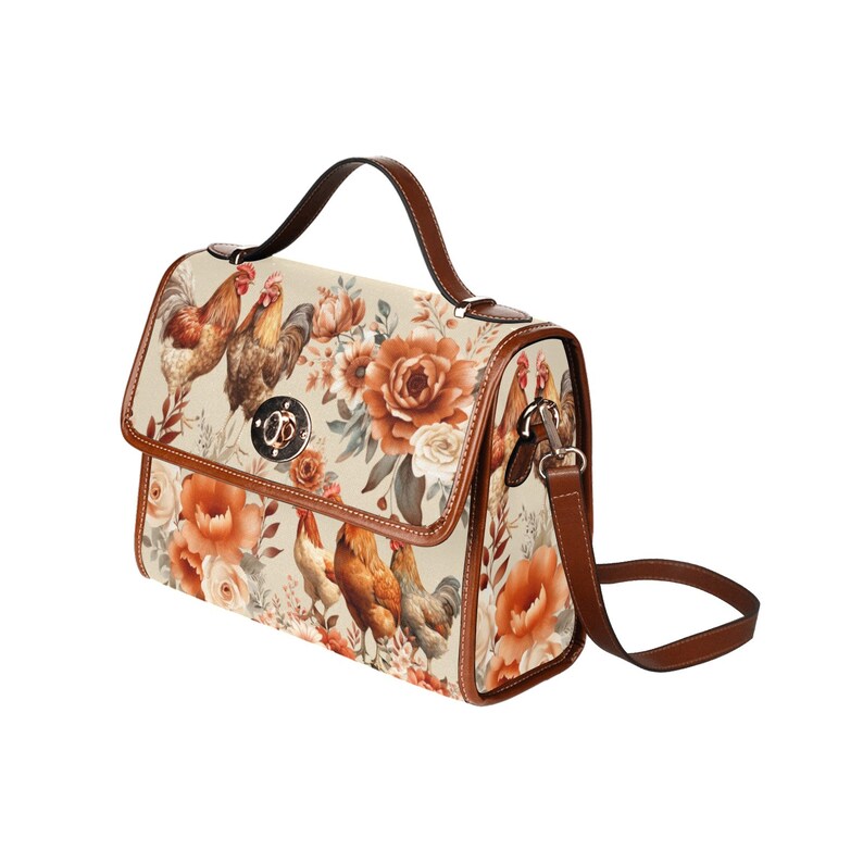 Autumn Chickens Purse, Cottagecore Satchel Handbag, Crossbody Bag, Farm ...