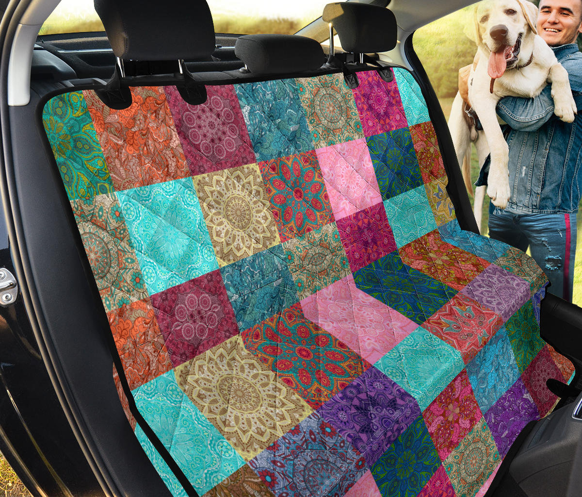 Boho Colorful Patchwork Pattern Car Back Covers Seat Pet Seat | Etsy