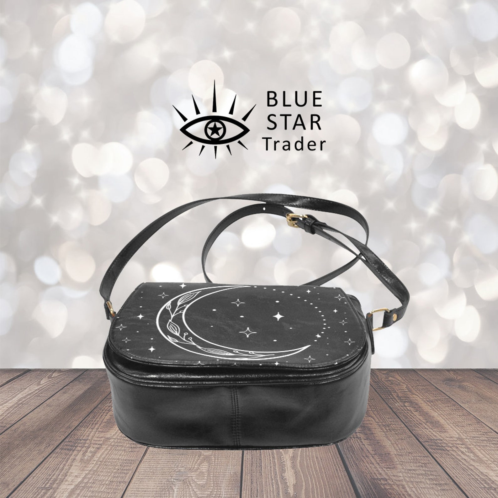 Crescent Moon Purse, Vegan Saddle Bag Purse | Black Saddlebag ...