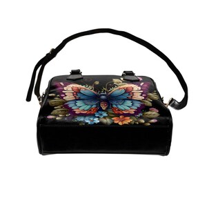 Blue Butterfly Handbag, Floral Purse, Cute Womens Accessories, Shoulder ...