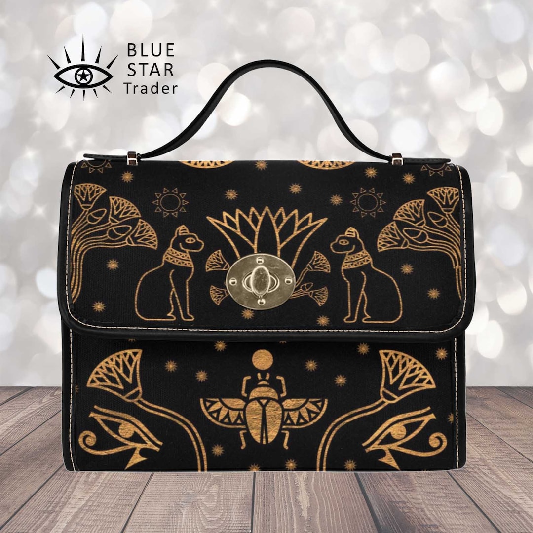 Egyptian Scarab Beetle Purse, Egyptian Cat Satchel Hand Bag, Cute ...