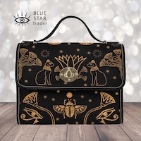 Ancient Egyptian Tote Bag: Hieroglyphic Microfiber Leather Shoulder Bag ...