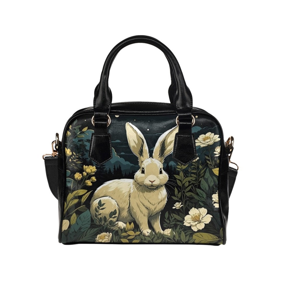 White Rabbit Purse, Cottagecore Forest Animal Handbag, Shoulder Bag ...