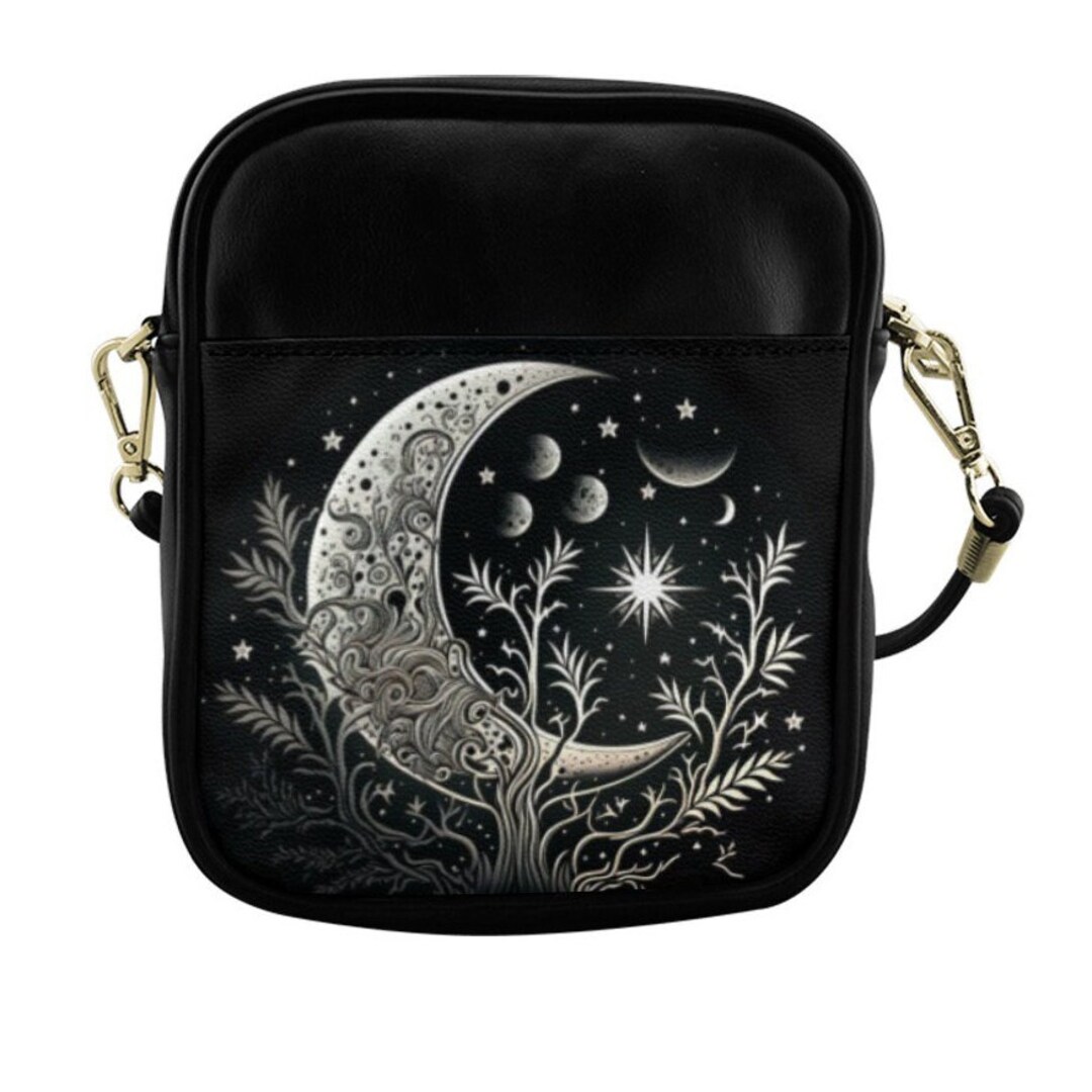 Witchy Moon Purse Mini Cross Body Bag Vegan Sling Bag Small - Etsy
