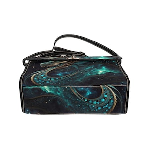 Emerald Green Dragon Purse, Unusual Fantasy Gift, Canvas Satchel Purse ...