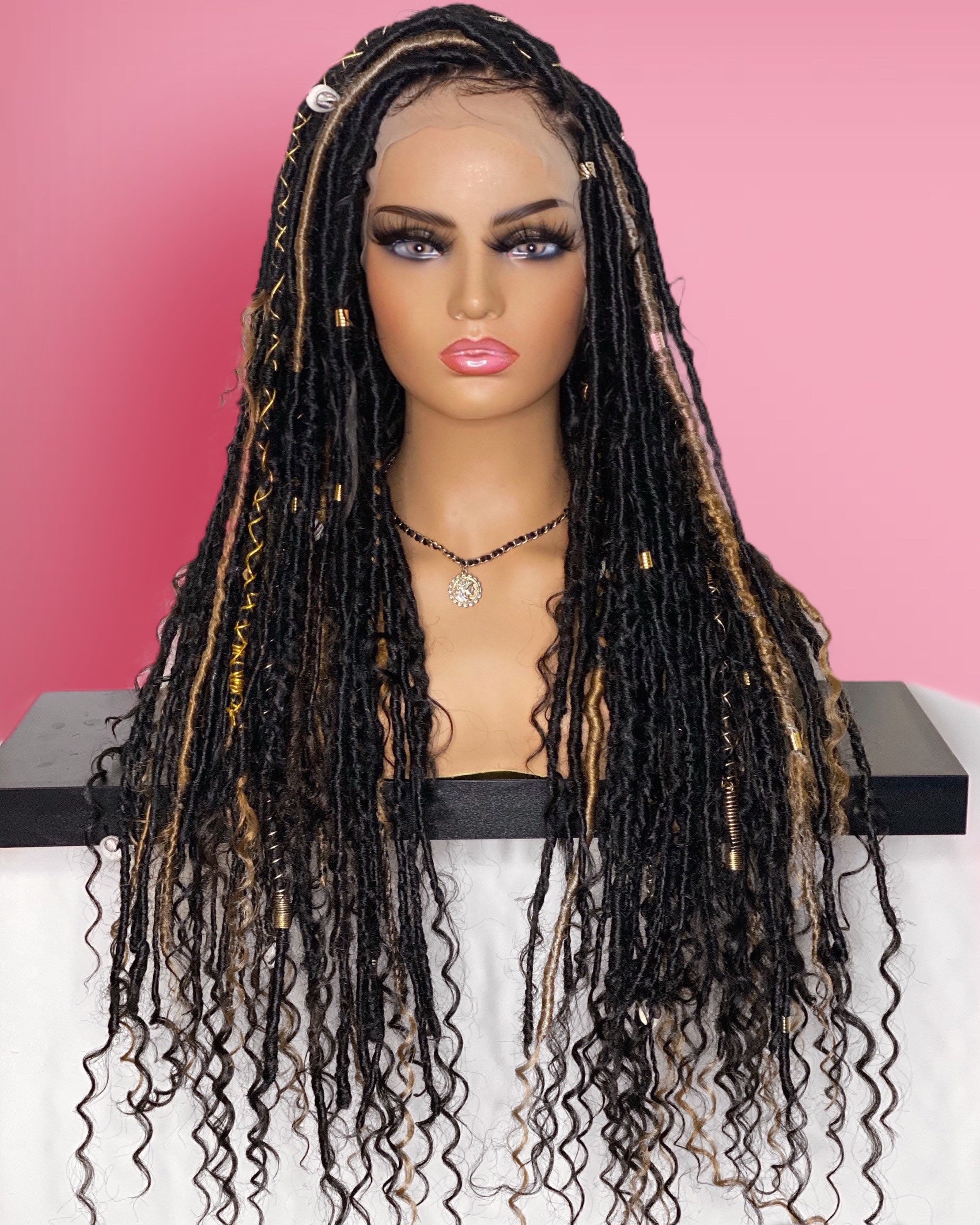 28 Boho Loc Full Lace Wig Etsy