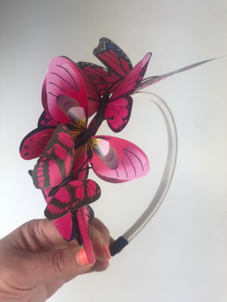 Pink Butterfly Headband - Etsy