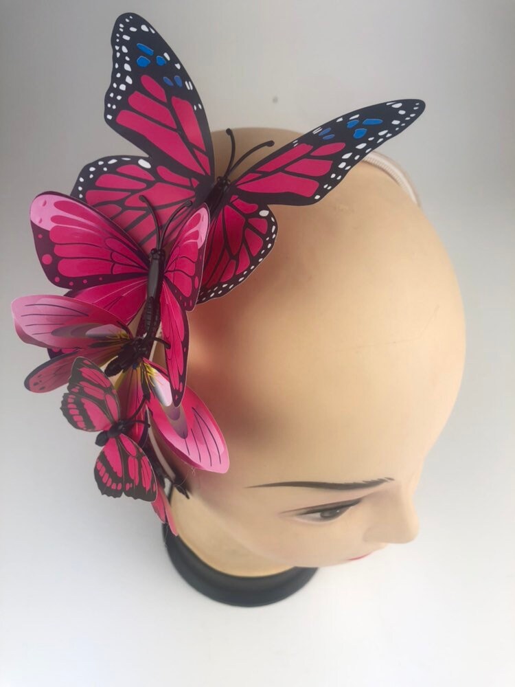 Pink Butterfly Headband - Etsy