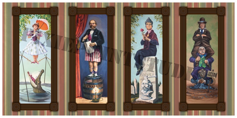 Haunted Mansion Stretching Room Portraits Print - Etsy