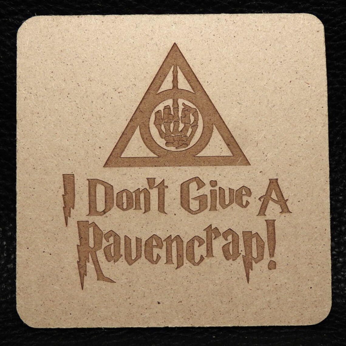 Set of 4 Laser-engraved MDF Coasters hogwords - Etsy