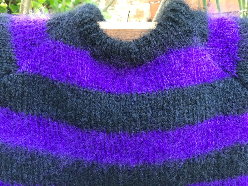Handmade Punk Striped Mohair Jumper - Etsy UK