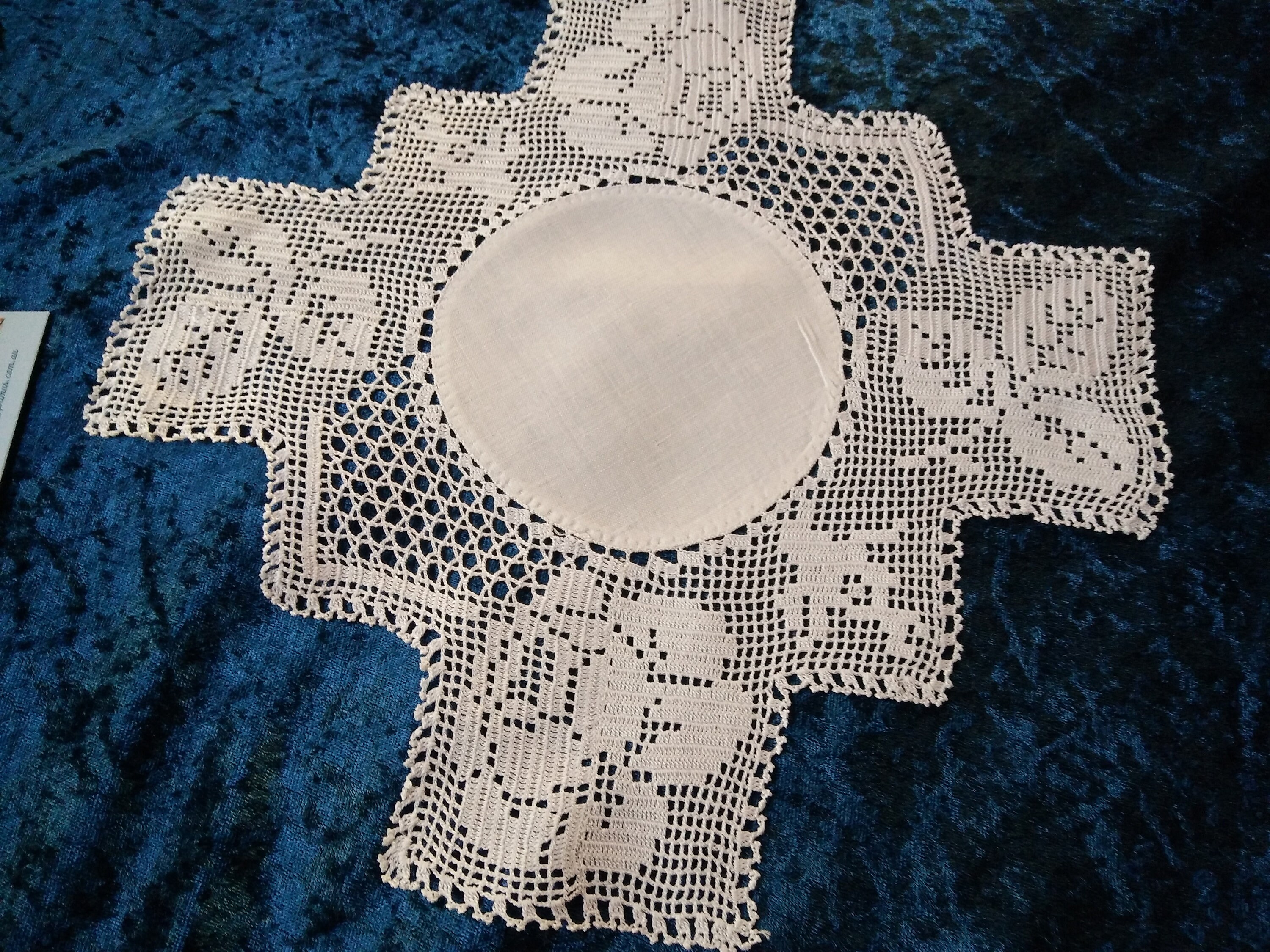 Antique 'MARY CARD' ROSE Filet Hand Crochet Small - Etsy Singapore