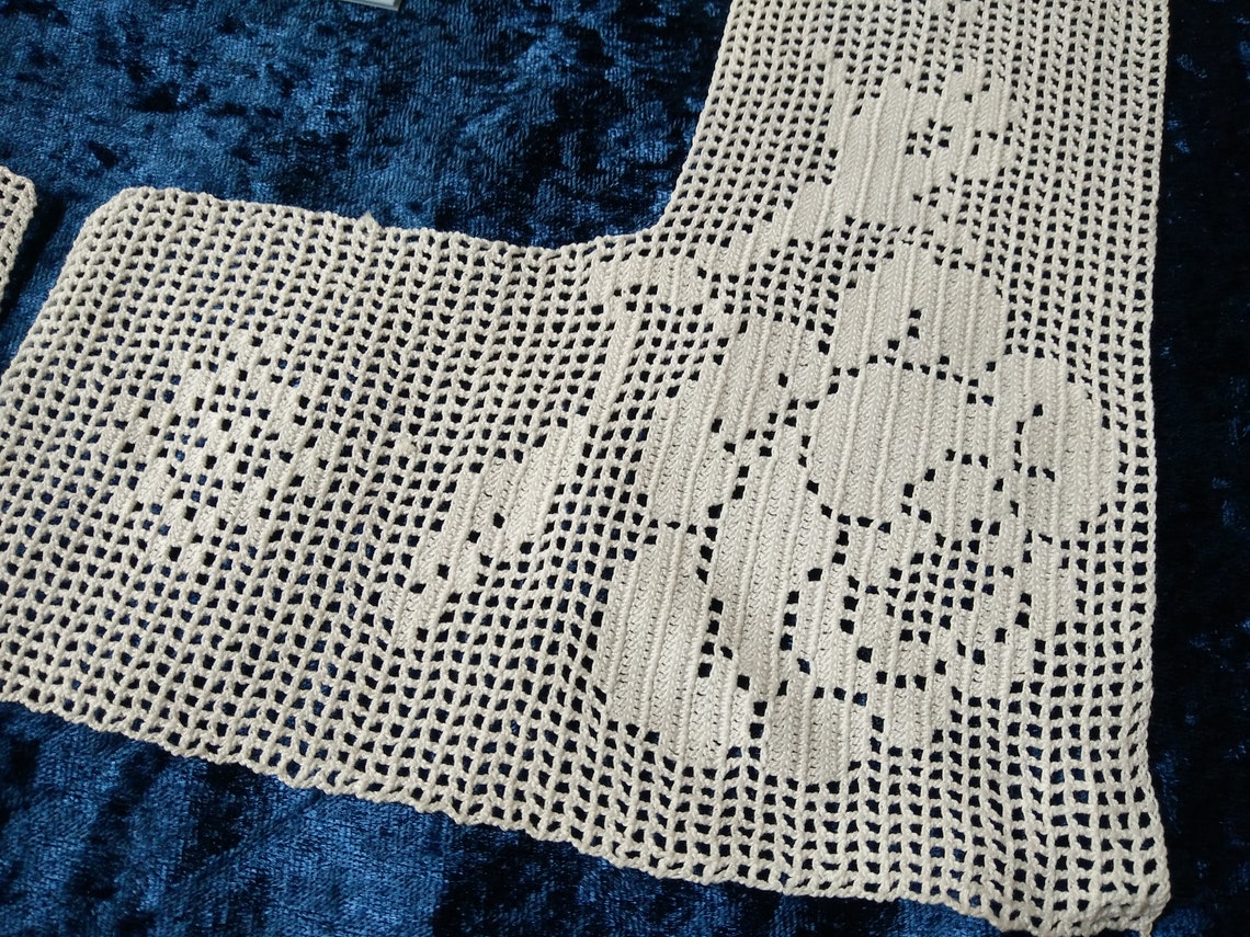 Antique MARY CARD ROSE Filet Hand Crochet Collar Lace - Etsy