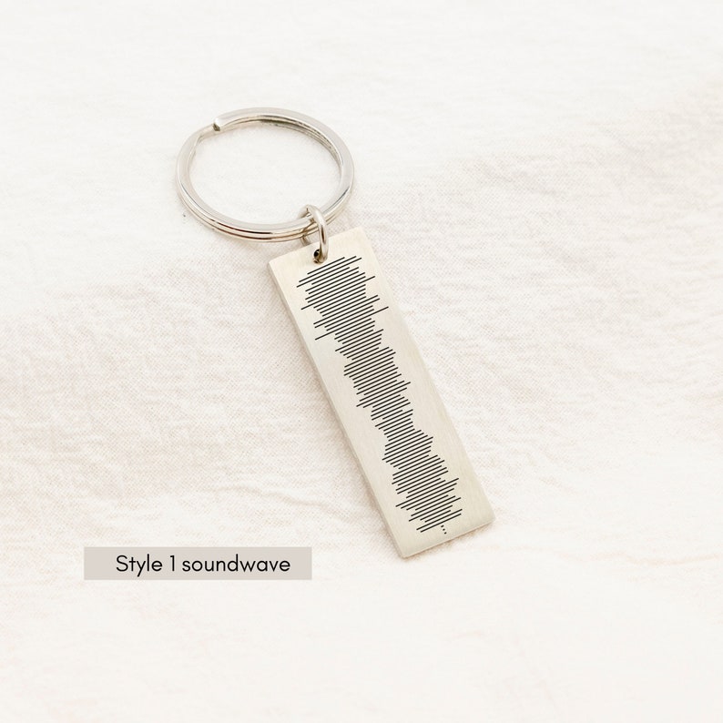 NEW Matte Finish Soundwave Keychain With QR Code Voice - Etsy