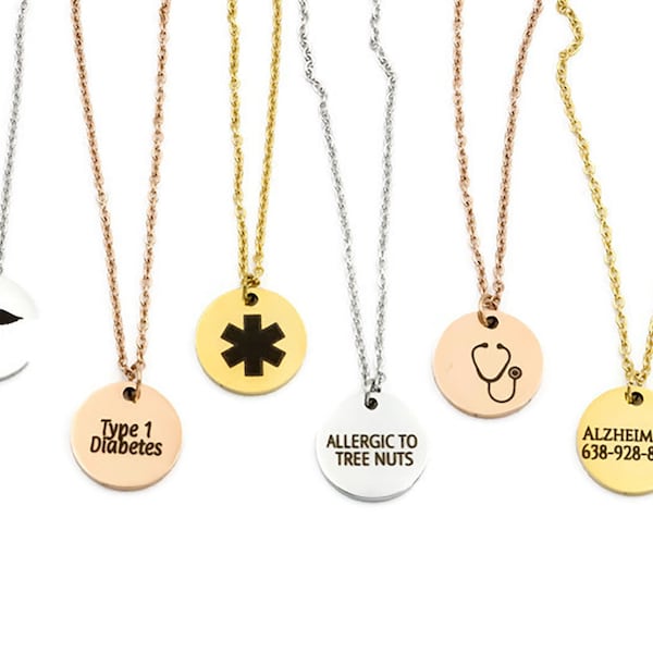 Medical Id Necklace - Etsy