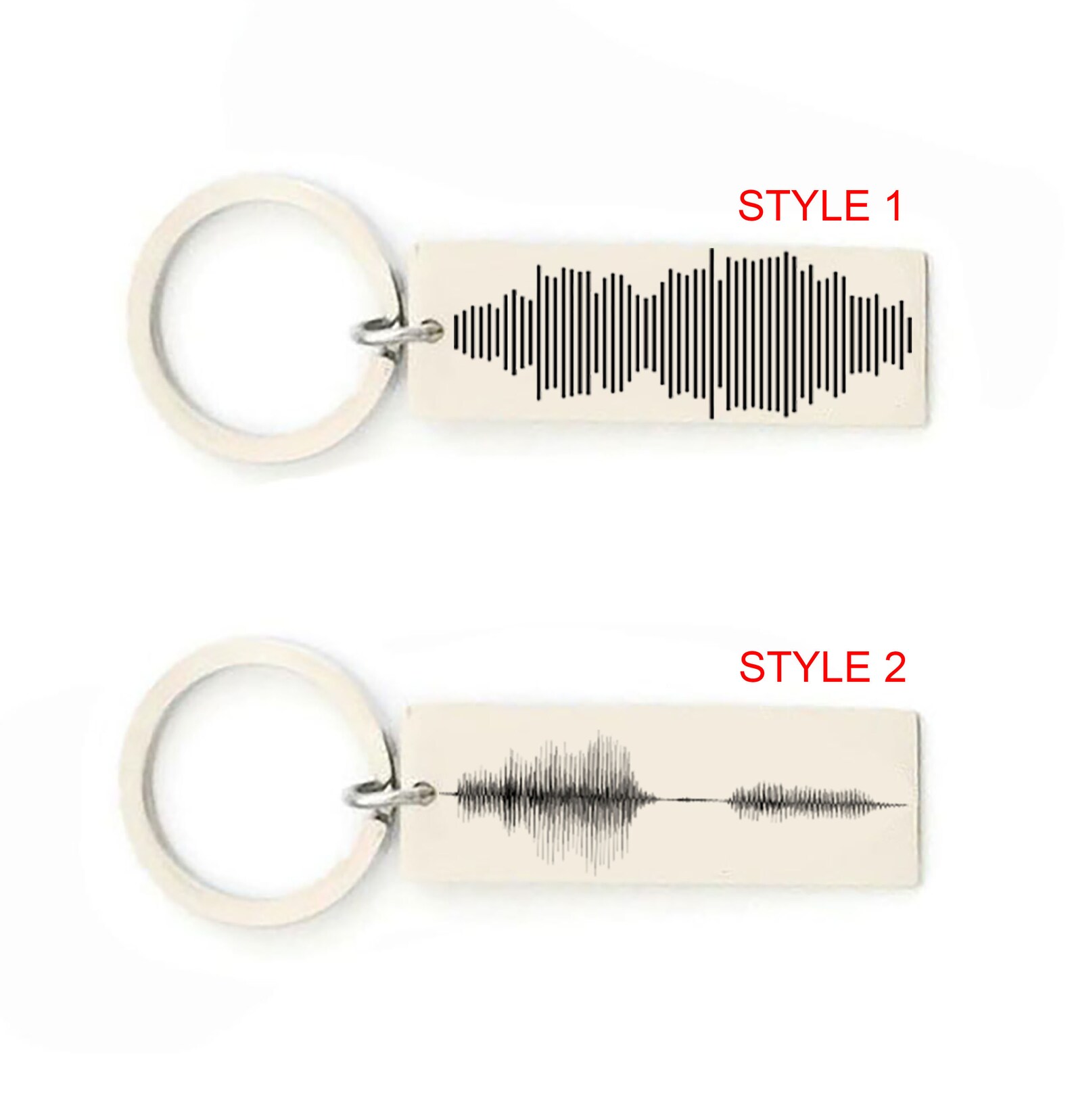 Soundwave Keychain With QR Code Soundwave Art QR Code Voice - Etsy