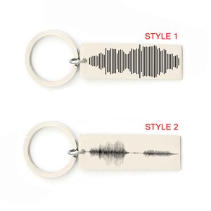 Soundwave Keychain With QR Code, Soundwave Art QR Code, Voice Recording ...