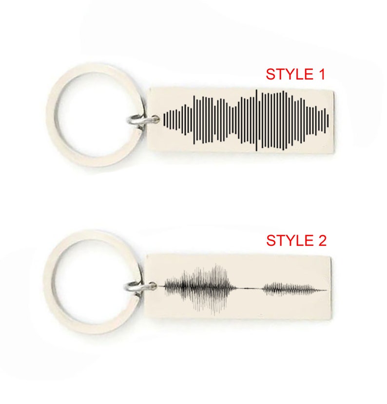 Soundwave Keychain With QR Code Soundwave Art QR Code Voice - Etsy