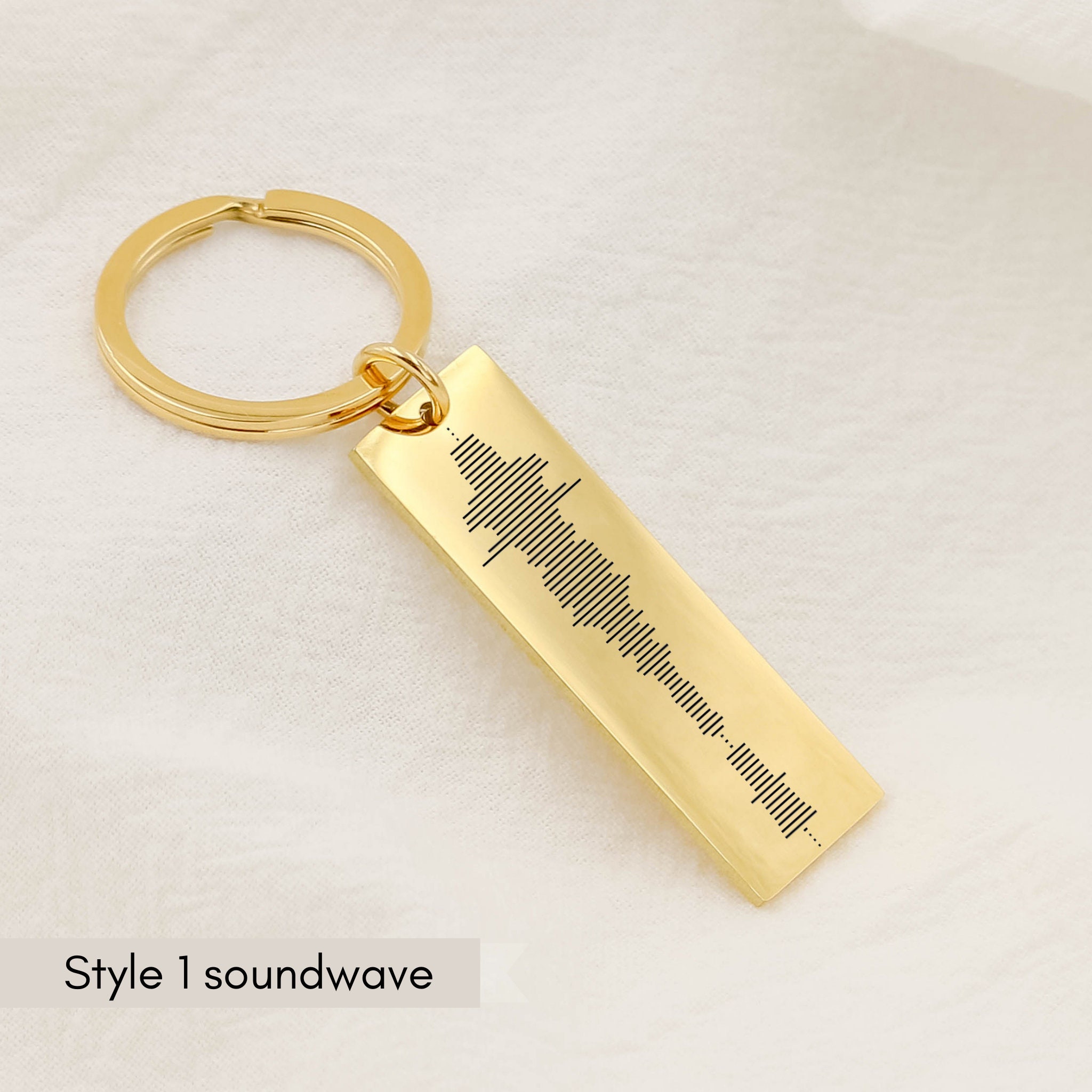 Soundwave Keychain With QR Code Soundwave Art QR Code Voice - Etsy