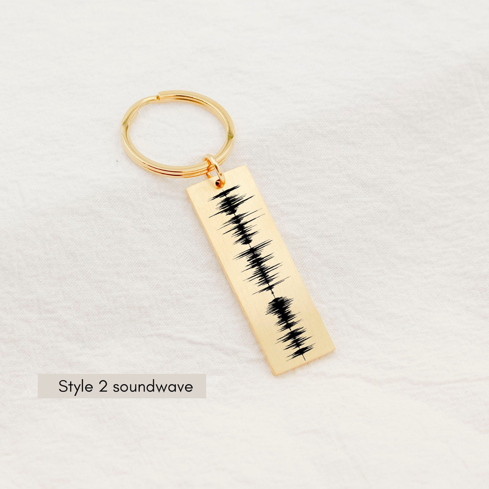 NEW | Matte Finish Soundwave Keychain With QR Code, Voice Recording ...