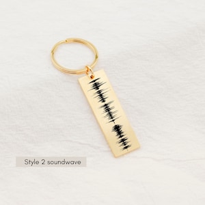 NEW | Matte Finish Soundwave Keychain With QR Code, Voice Recording ...