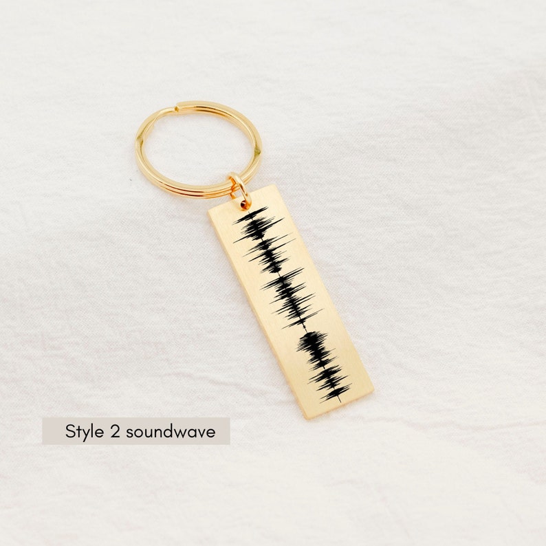 NEW Matte Finish Soundwave Keychain With QR Code Voice - Etsy