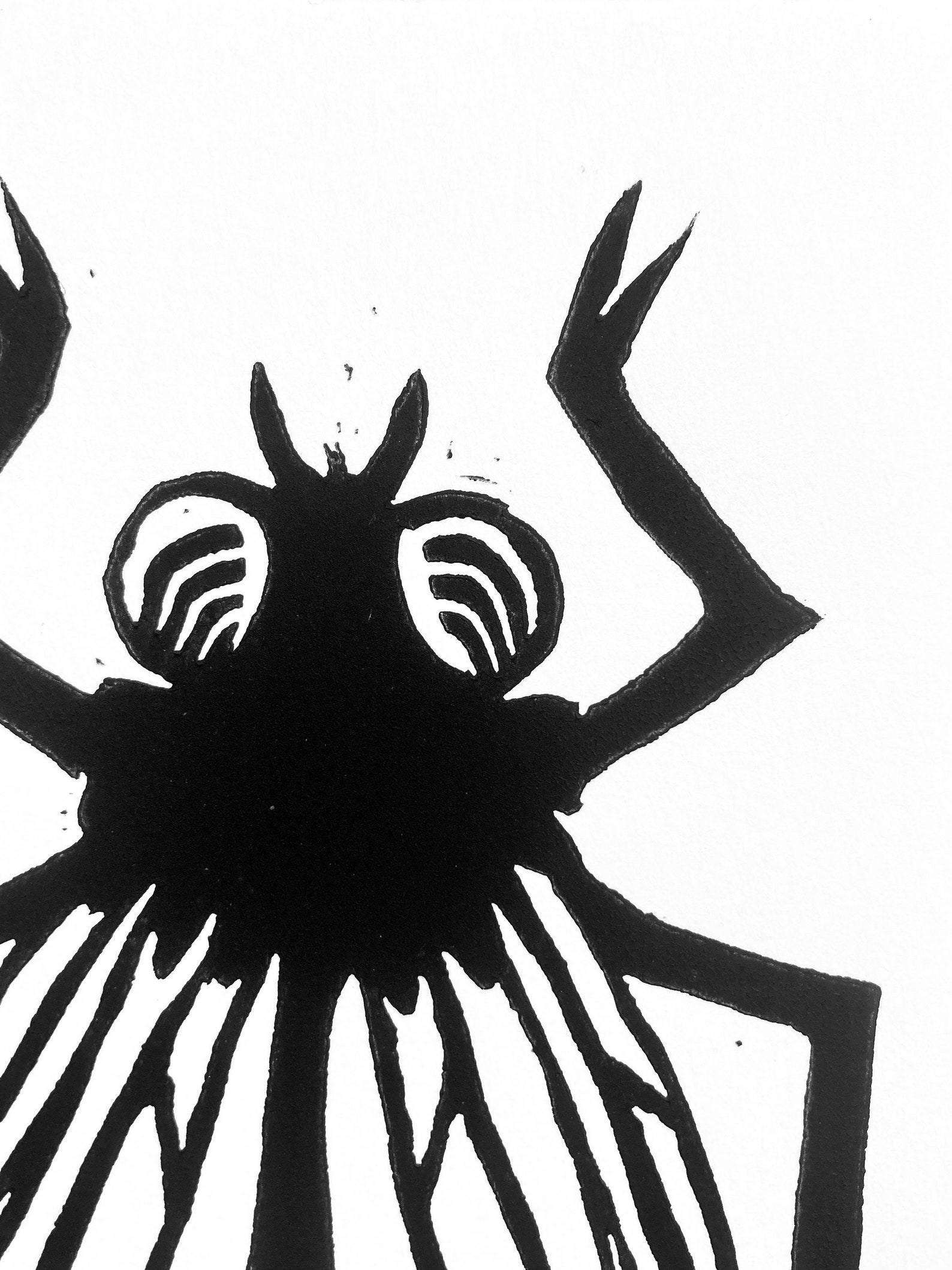 FLY LINOCUT PRINT, Hand Printed Linocut/block Print on Paper - Etsy