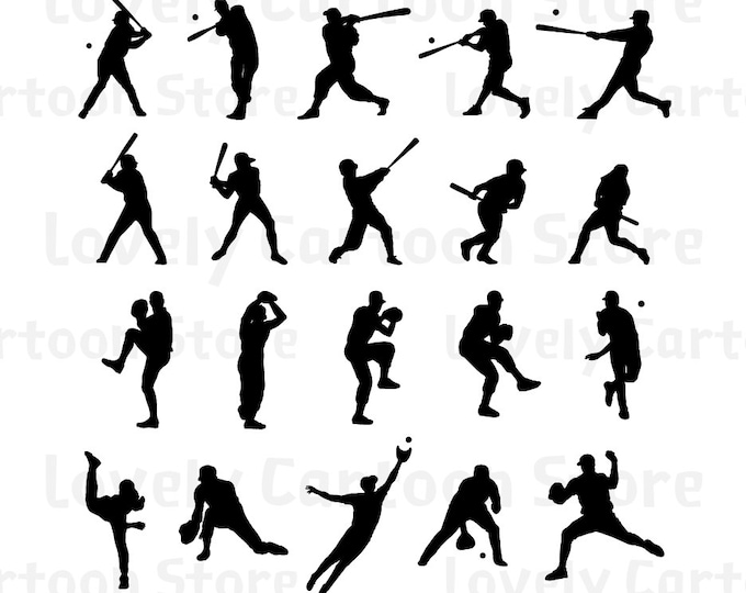 Baseball Players | Digital Download | .PNG .SVG | Circuit Ready ...