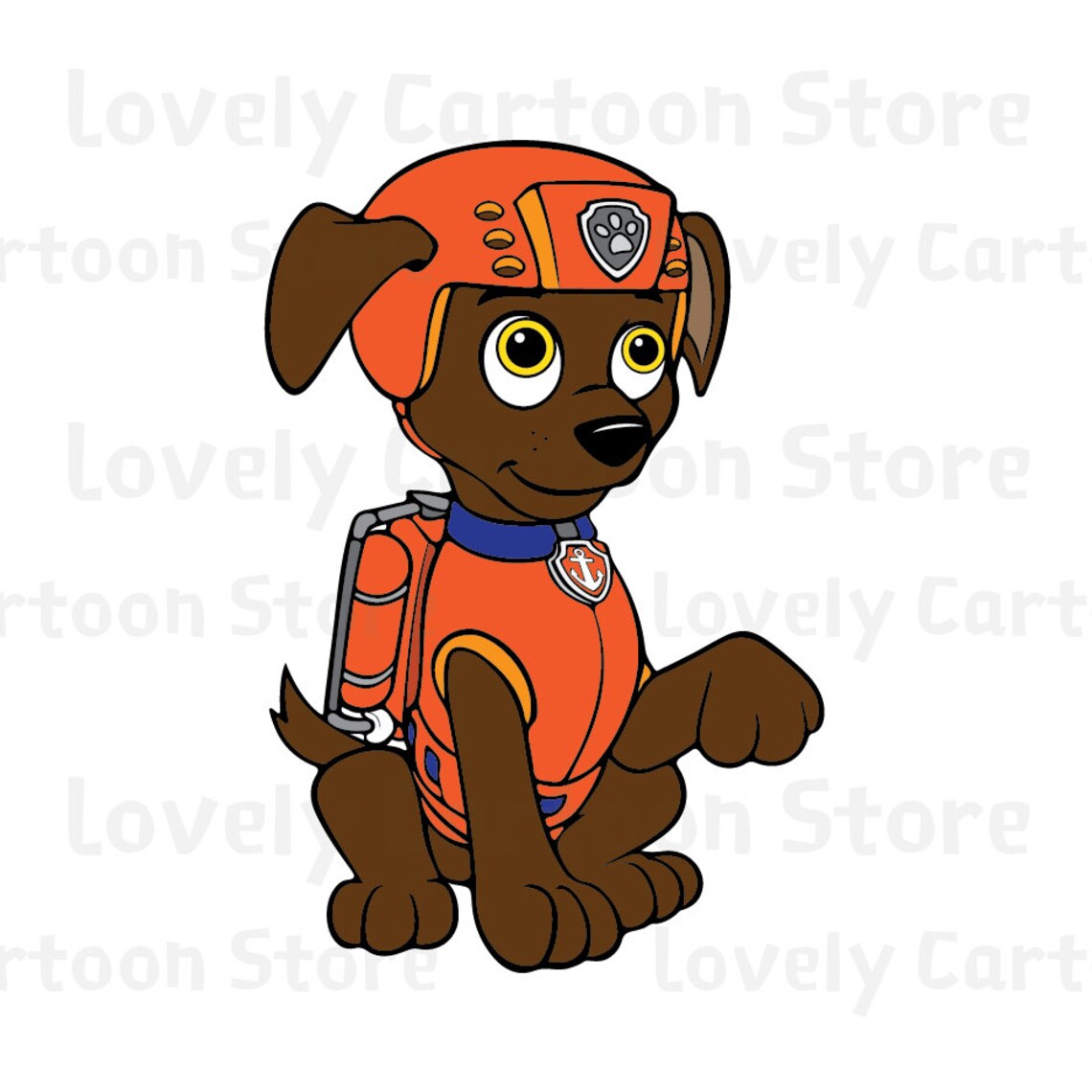 Paw Patrol: Zuma Svg Eps Dxf and Png formats 6 Cliparts | Etsy