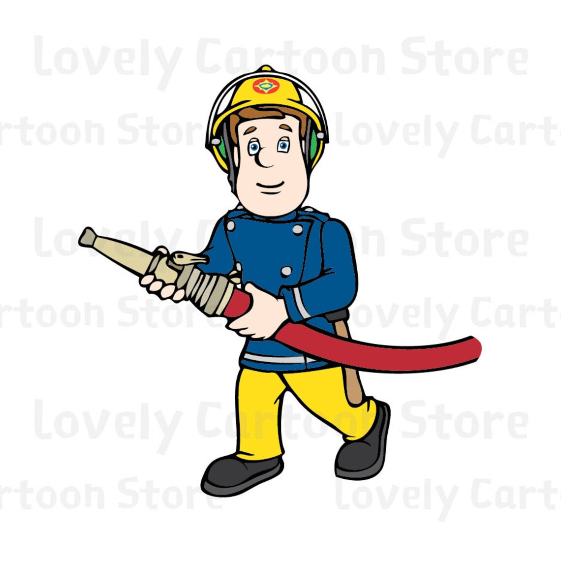 Fireman Sam Svg Eps Dxf and Png formats 9 Cliparts | Etsy