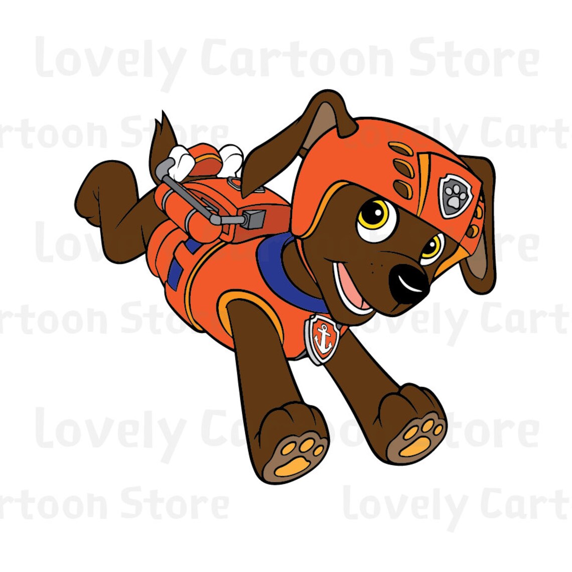 Paw Patrol: Zuma Svg Eps Dxf and Png formats 6 Cliparts | Etsy