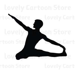 Yoga Poses Black Shapes Silhouette Svg, Eps, Dxf and Png Formats - 20 ...
