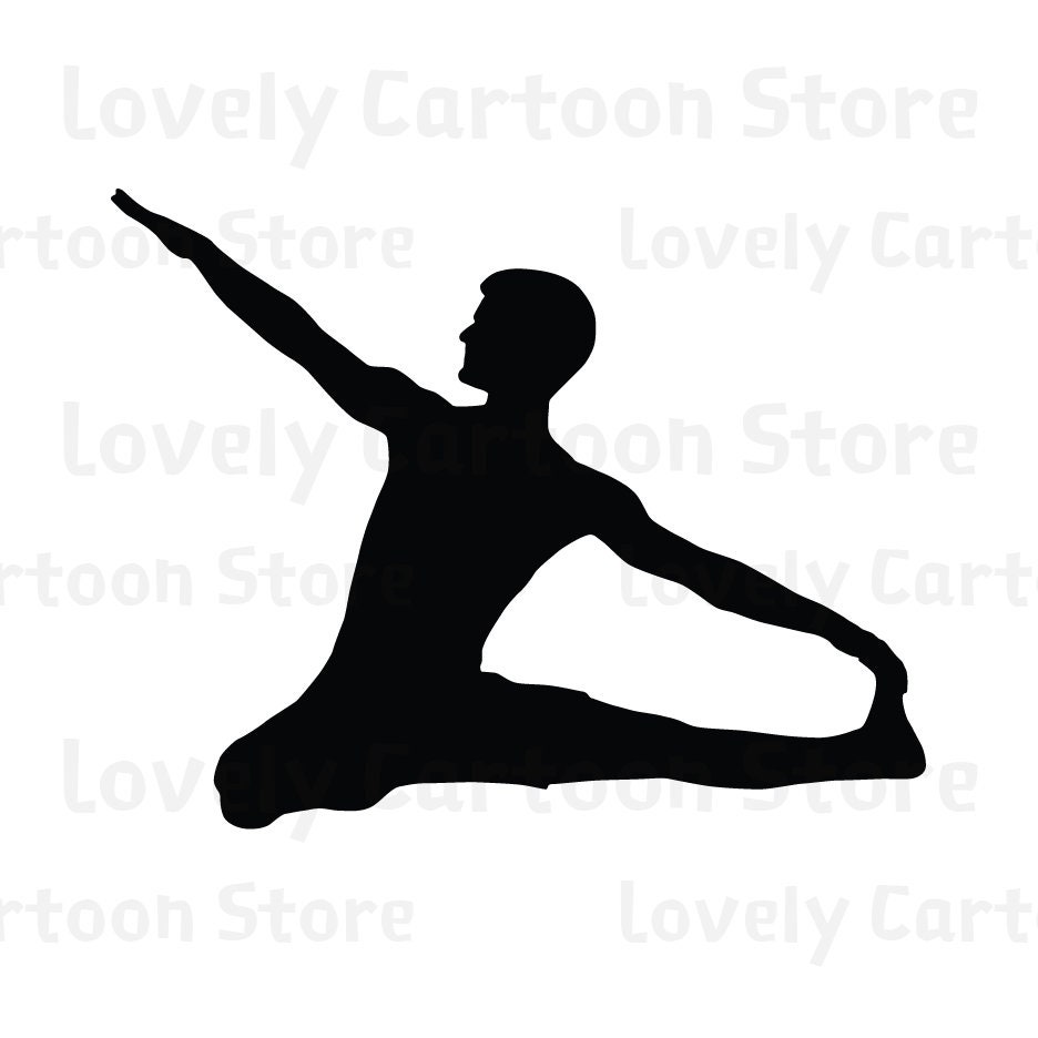 Yoga Poses Black Shapes Silhouette Svg Eps Dxf and Png - Etsy Canada